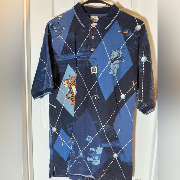 Disney | Shirts | Winnie The Pooh Golf Polo Mens Large | Poshmark
